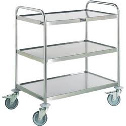 Stainless Steel Cleanroom Trolley-3 Tier Fully Welded