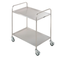Stainless Steel Cleanroom Trolley-2 Tier Fully Welded