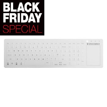 Hygienic Wired Silicone Keyboard for Cleanroom Use